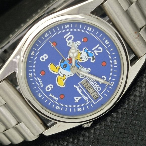 Seiko | Accessories | Vintage 976 Disney Seiko Automatic Mens Silver ...
